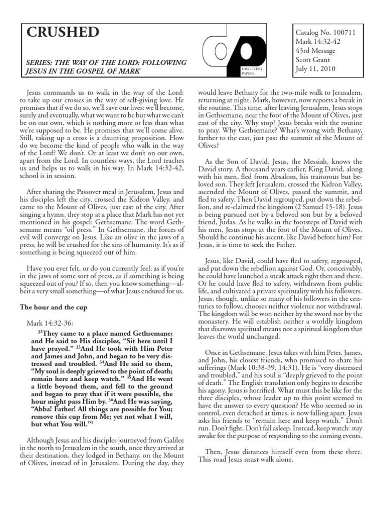 Sermon in Mark | PDF | Gospel Of Mark | Saint Peter