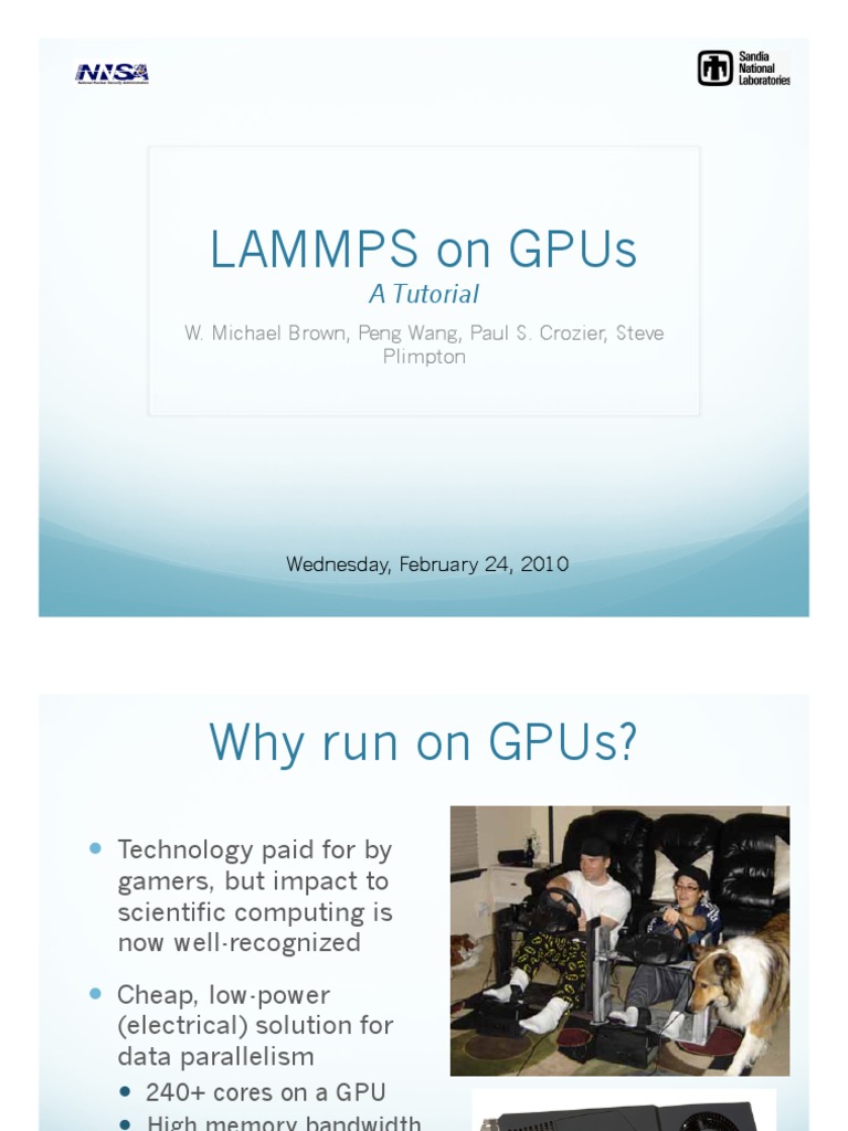 Lammps On Gpus: A Tutorial | PDF | Graphics Processing Unit | 64 Bit ...