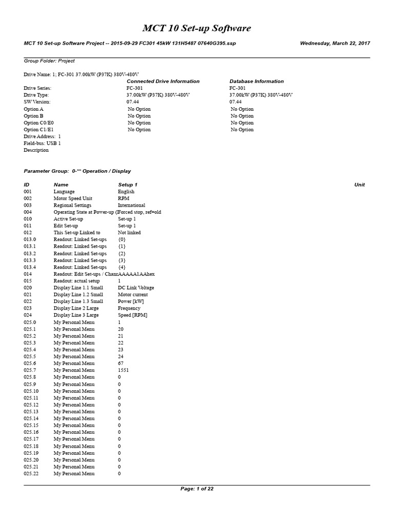 MCT 10 Setup Software Guide | PDF | Electric Motor | Relay