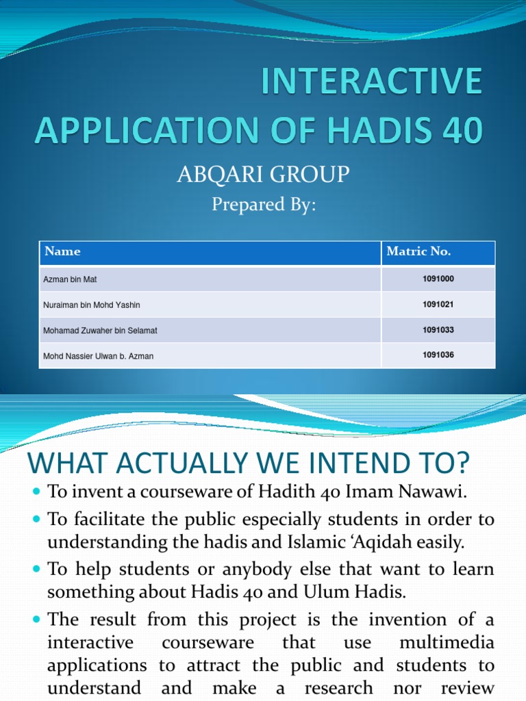 Ict | Hadith | Multimedia