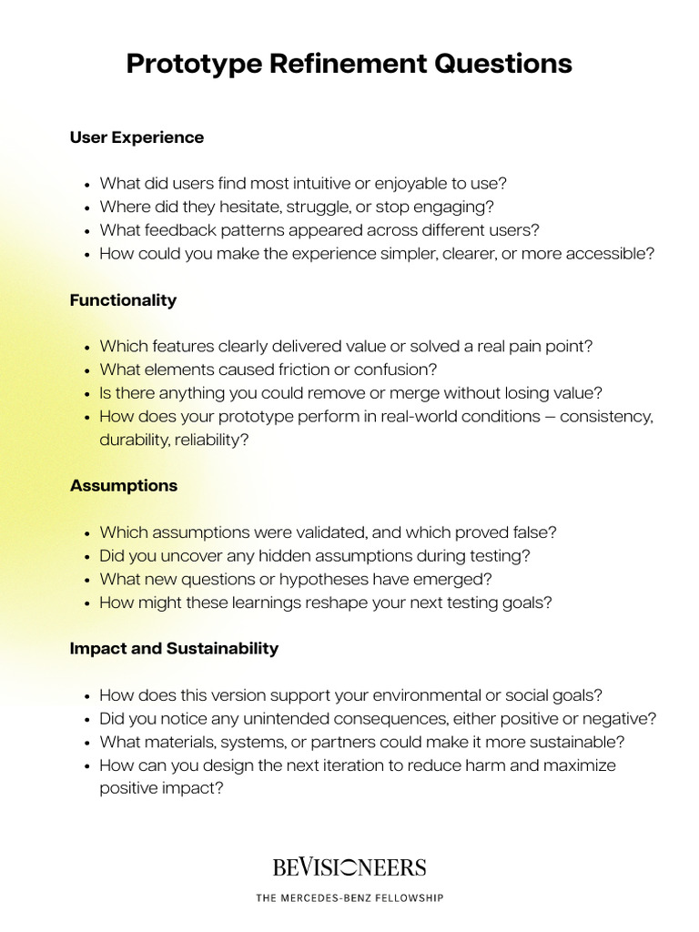 Prototype User Experience Feedback Guide | PDF
