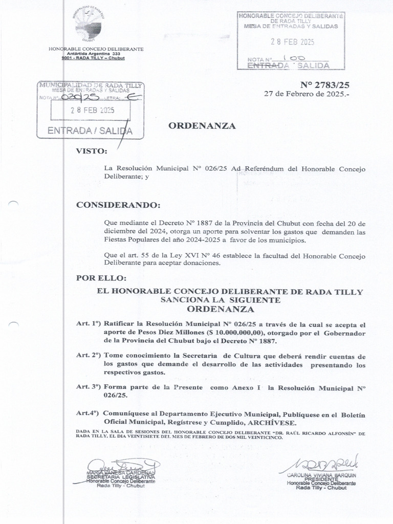 ORD - 2783 - 25 | PDF