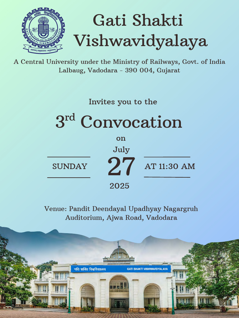 GSV Convocation Invitation 2025 | PDF