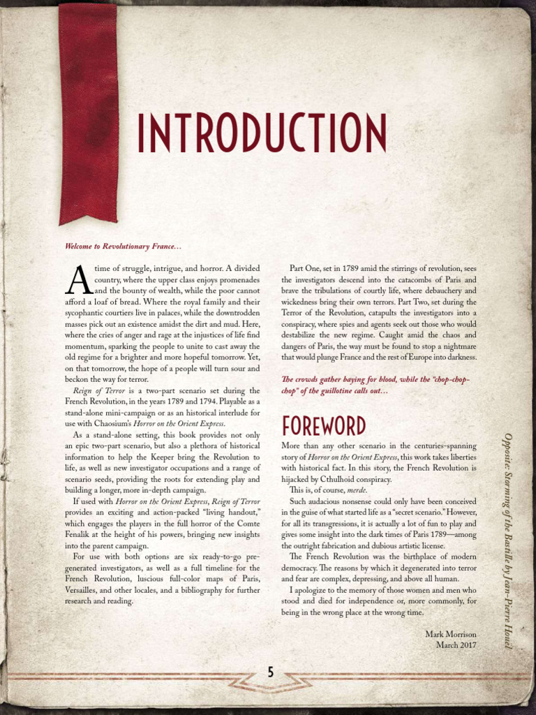 Reign of Terror: French Revolution Scenario | PDF | Paris | French ...
