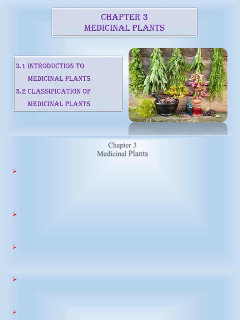 Overview of Medicinal Plants | PDF | Medicine | Traditional Medicine