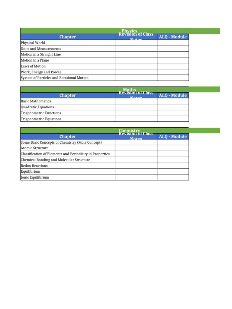 Attractive Study Progress Tracker | PDF