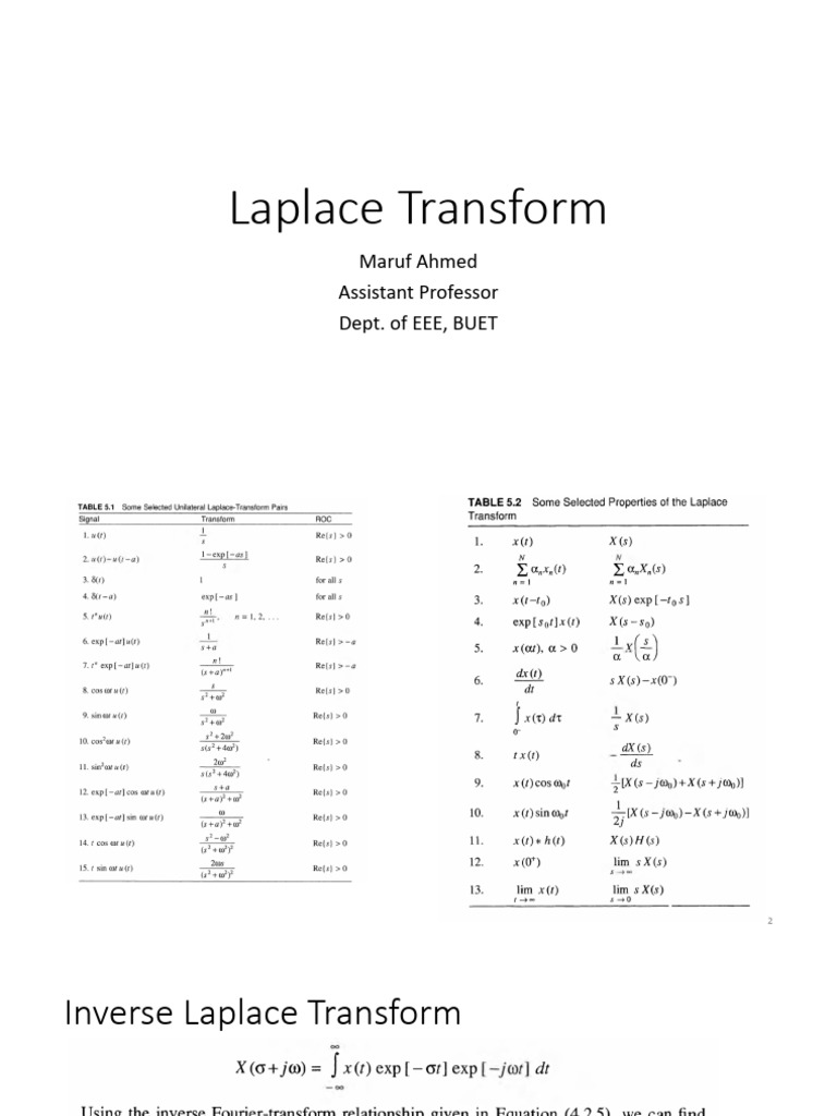 Understanding Laplace Transform Basics | PDF