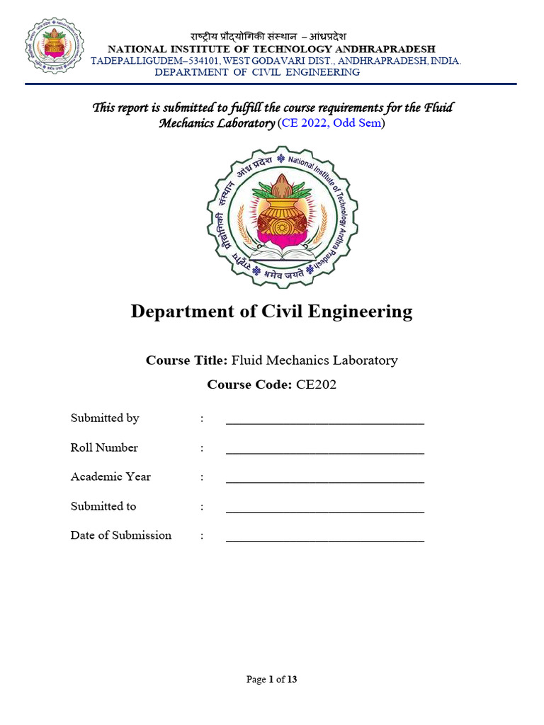 Rectangular and V-Notch Discharge Lab Report | PDF | Fluid Dynamics ...
