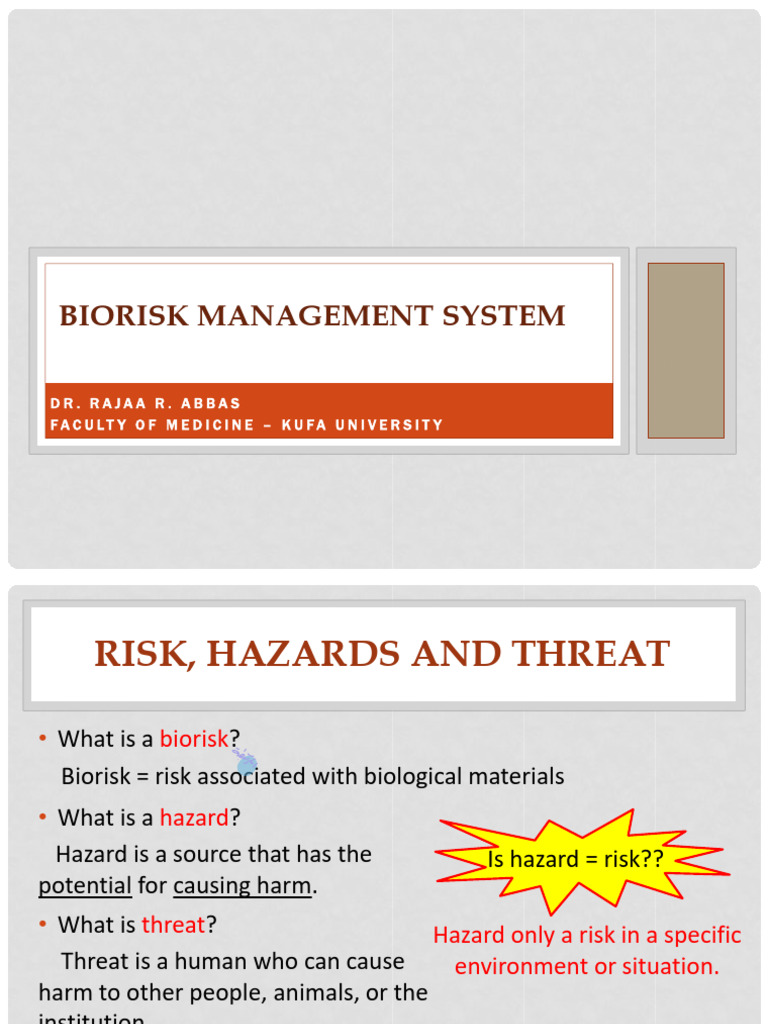 .Trashed Biorisk Management System | PDF | Risk | Hazards