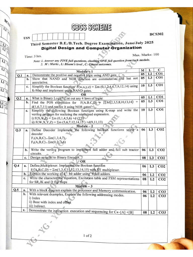 DDCO Previous Year QP | PDF