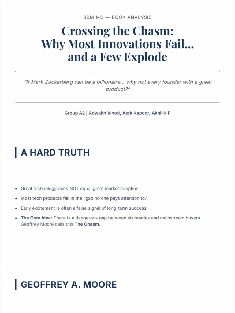 Crossing The Chasm Analysis | PDF