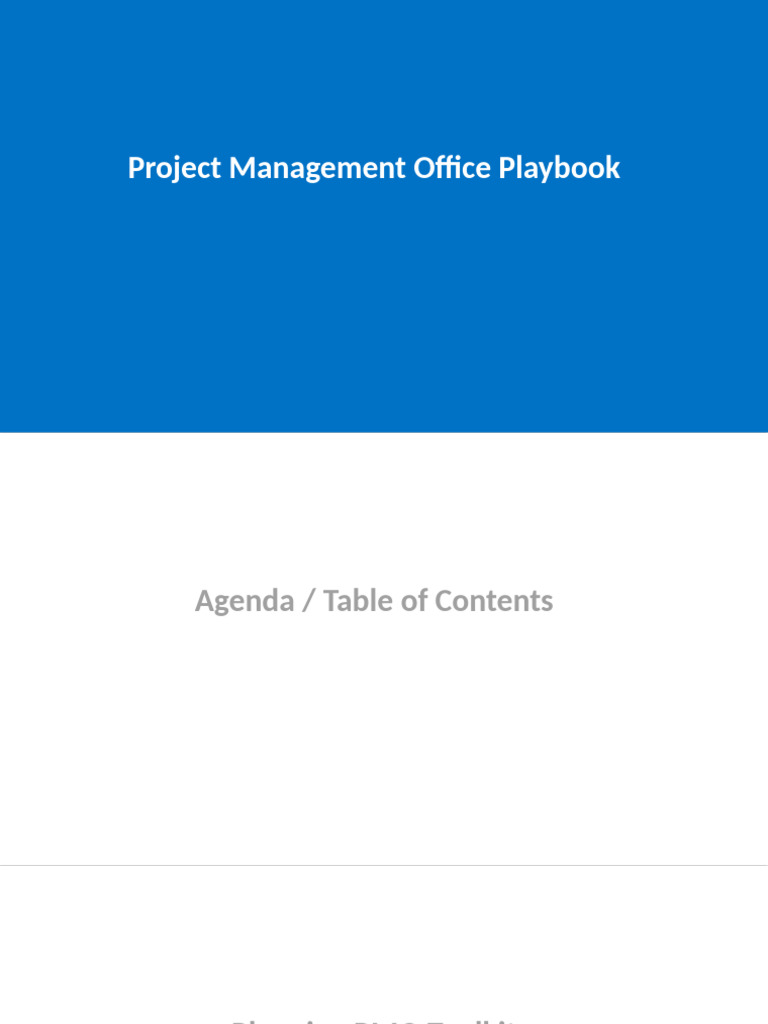PMO Playbook (1) | PDF