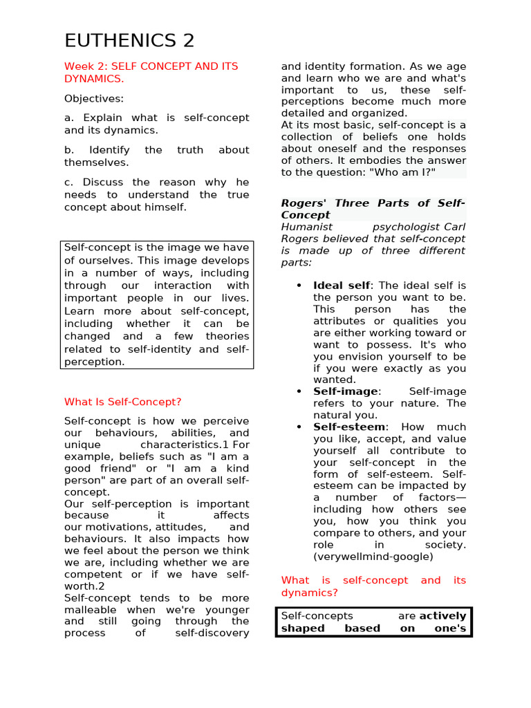 Understanding Self-Concept Dynamics | PDF | Self Concept ...