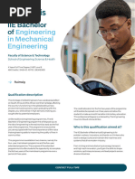BEngTech in Mechanical Engineering Overview | PDF | Engineering ...