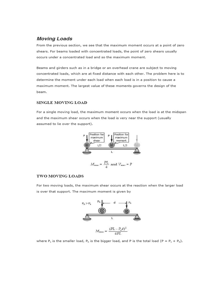 Topic 16 - Moving Loads | PDF | Beam (Structure) | Solid Mechanics