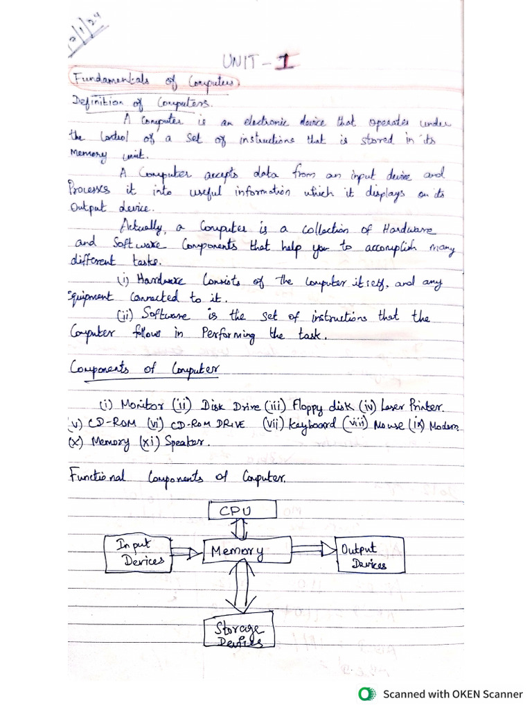 Fundamental Computer - Unit 1 | PDF