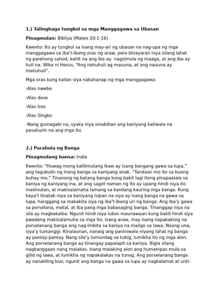 Filipino Reviewer Mga Akda | PDF