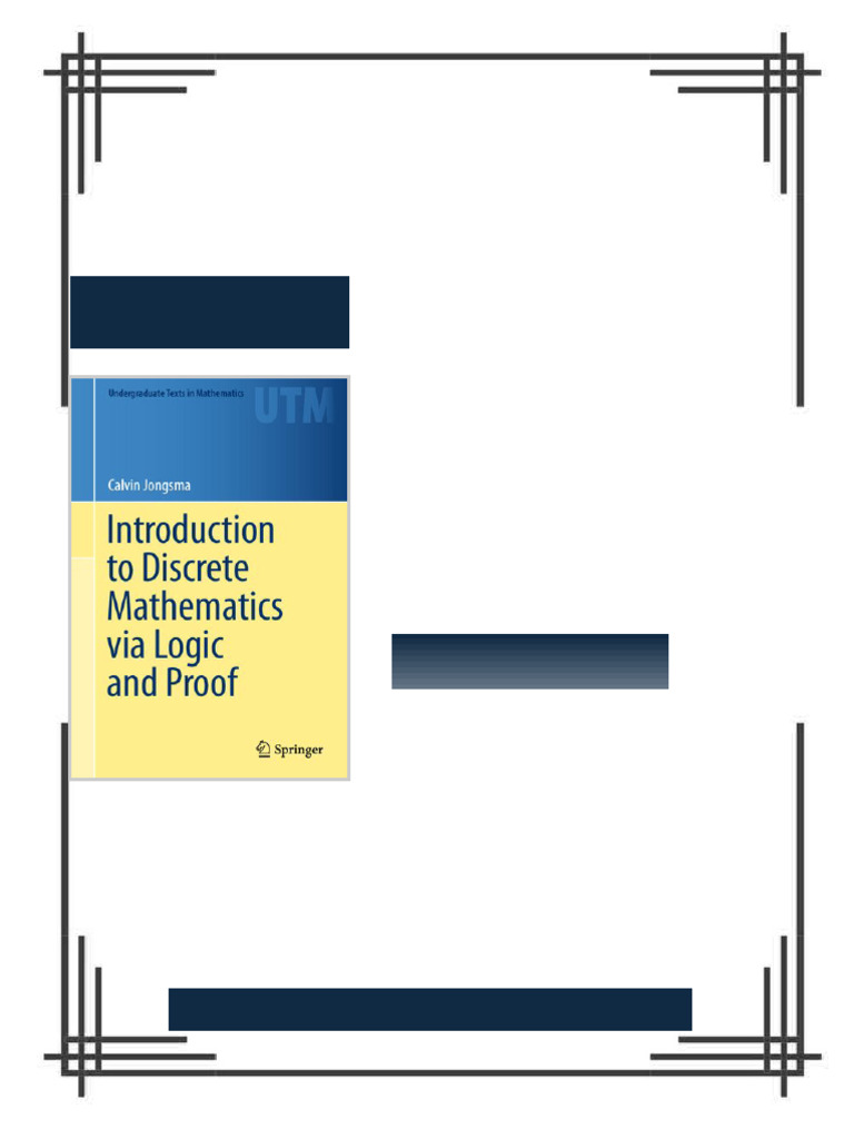 Discrete Mathematics via Logic and Proof Calvin Jongsma eBook basic pdf ...