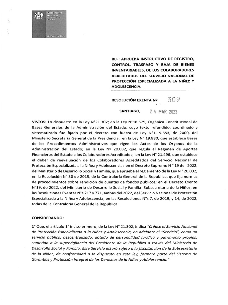 REX 309 INVENTARIO 2023 | PDF