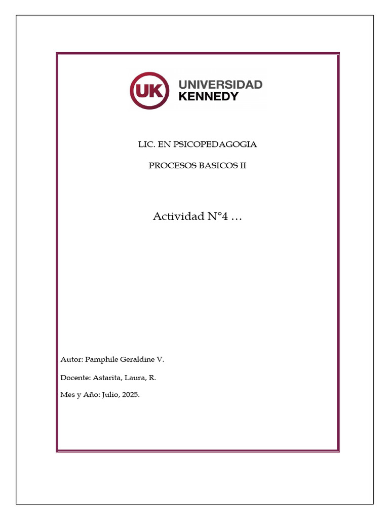 act 4 | PDF | Aprendizaje | Mente