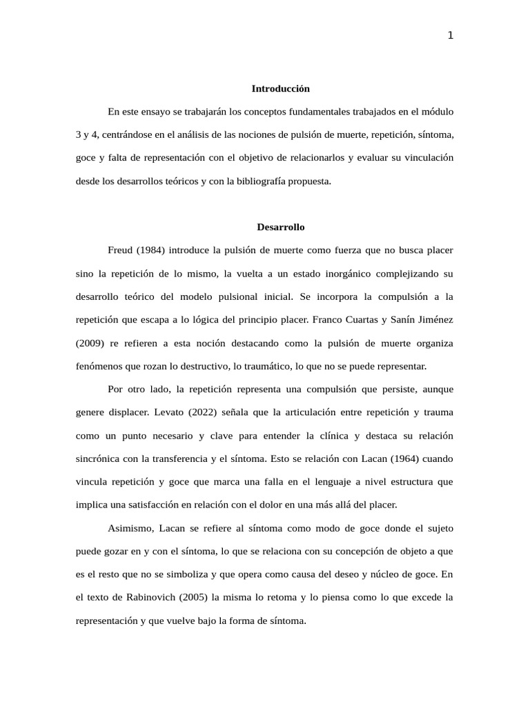 Actividad Evaluable Fundamentos Parcial 2 | PDF | Jacques Lacan ...