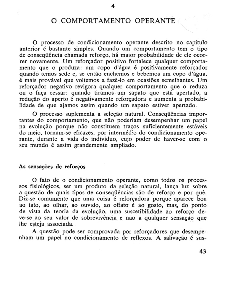 Comportamento Operante Sobre o Behaviorismo | PDF