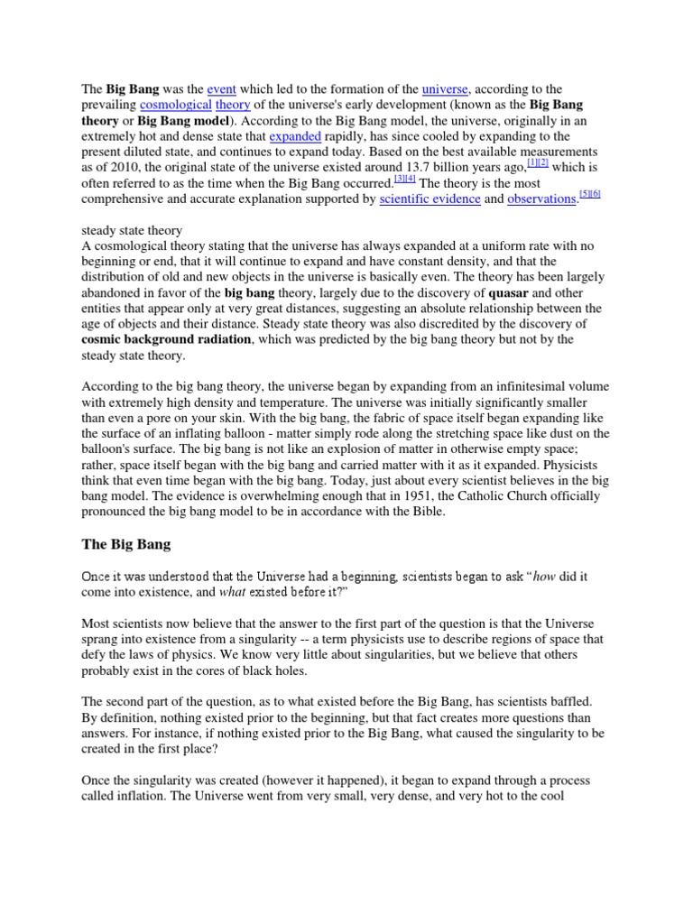 Origin of The Universe | PDF | Big Bang | Universe