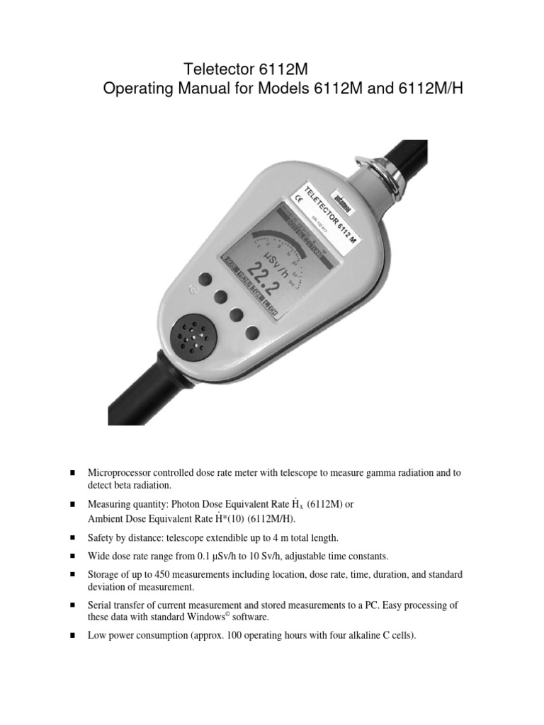 Gamma and Beta Radiation Dose Meter | PDF