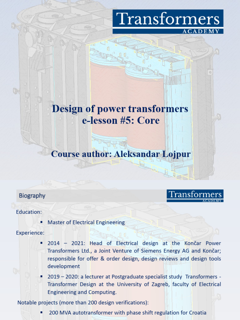 Power Transformer Core Design Guide | PDF | Transformer | Electromagnetism