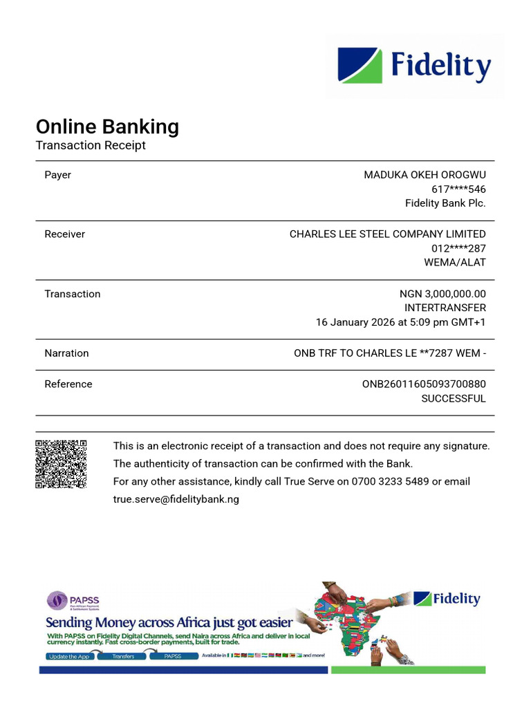 Online Banking Transaction Receipt | PDF