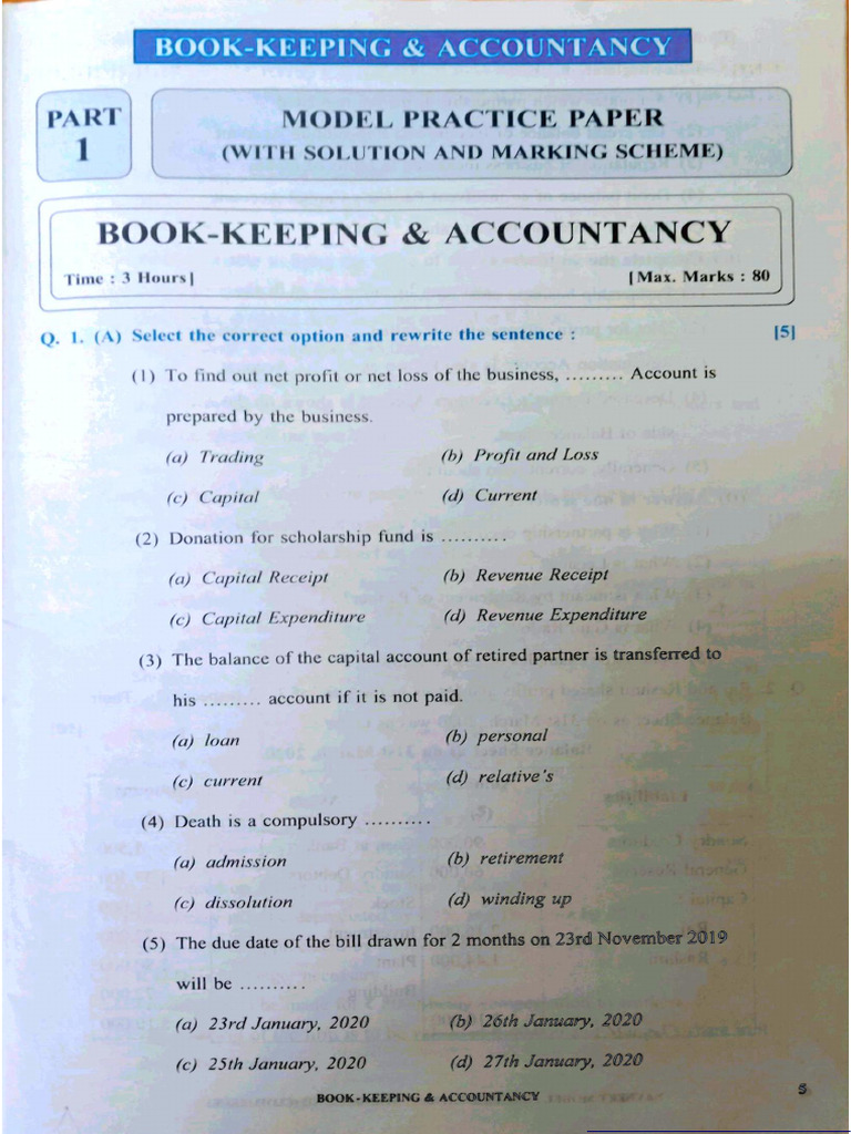 12th Model Question Paper | PDF