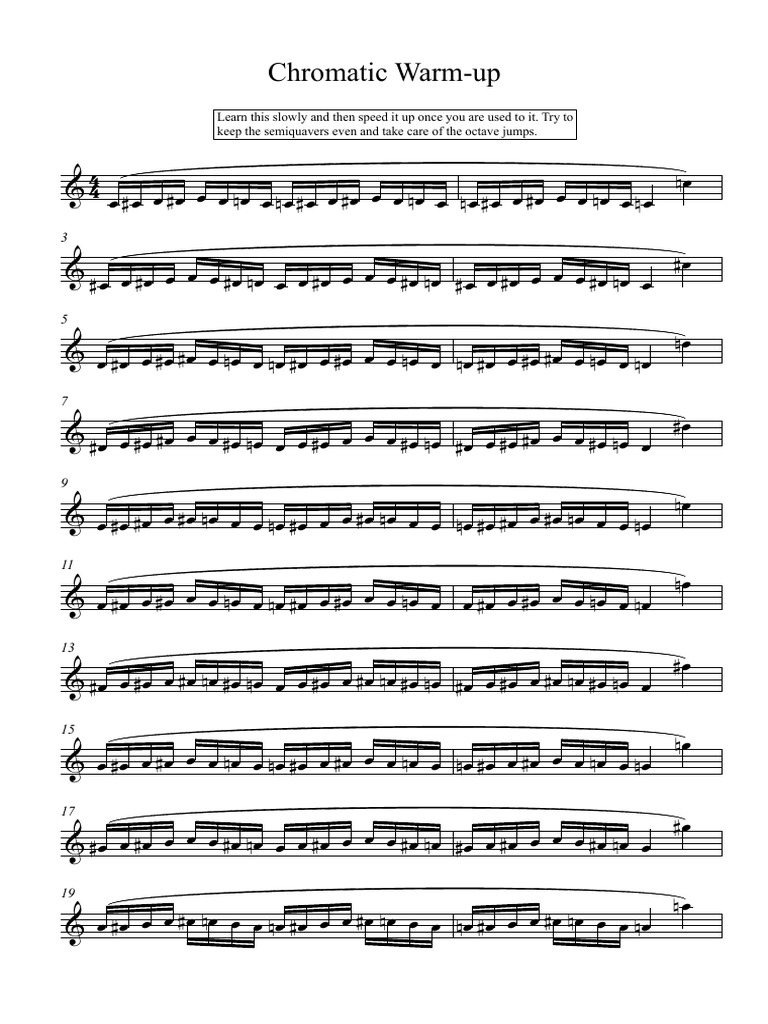 Flute Chromatic Warm-Up | PDF
