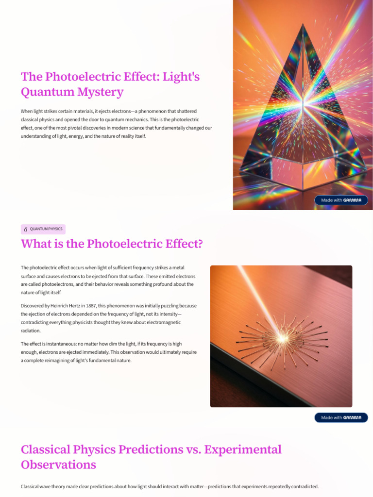 The-Photoelectric-Effect-Lights-Quantum-Mystery | PDF | Photoelectric ...