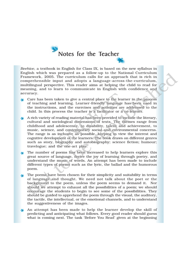 Teacher's Guide for Beehive Textbook | PDF | Reading Comprehension ...