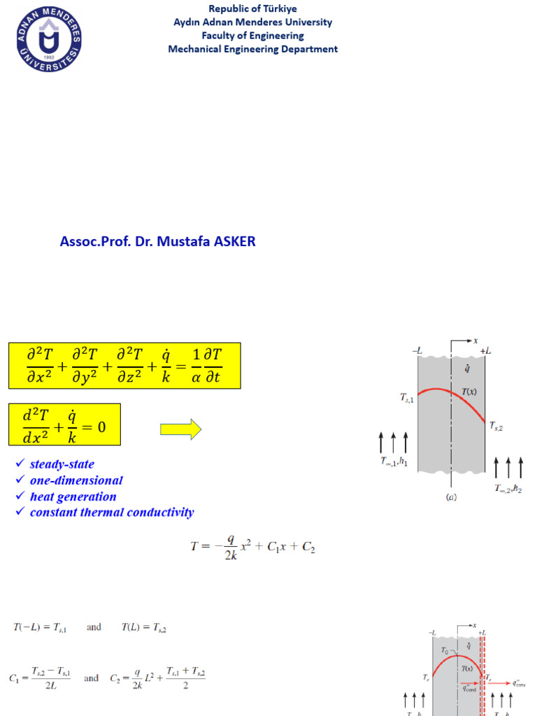 Heat Transfer in Plane and Cylindrical Walls | PDF