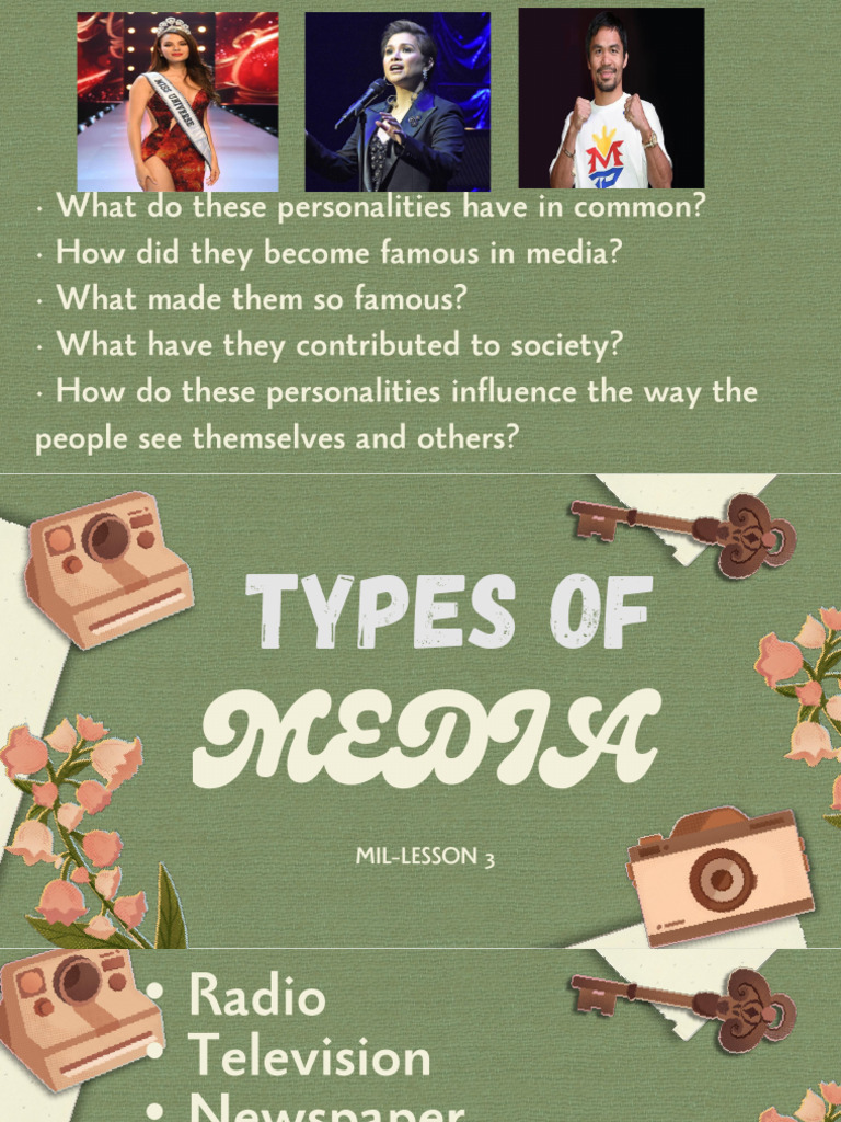 Lesson 3 Types of Media (1) | PDF | Mass Media | Public Sphere