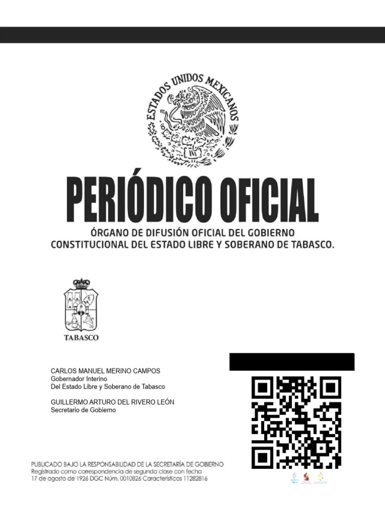 Publicación Oficial de Tabasco 2023 | PDF