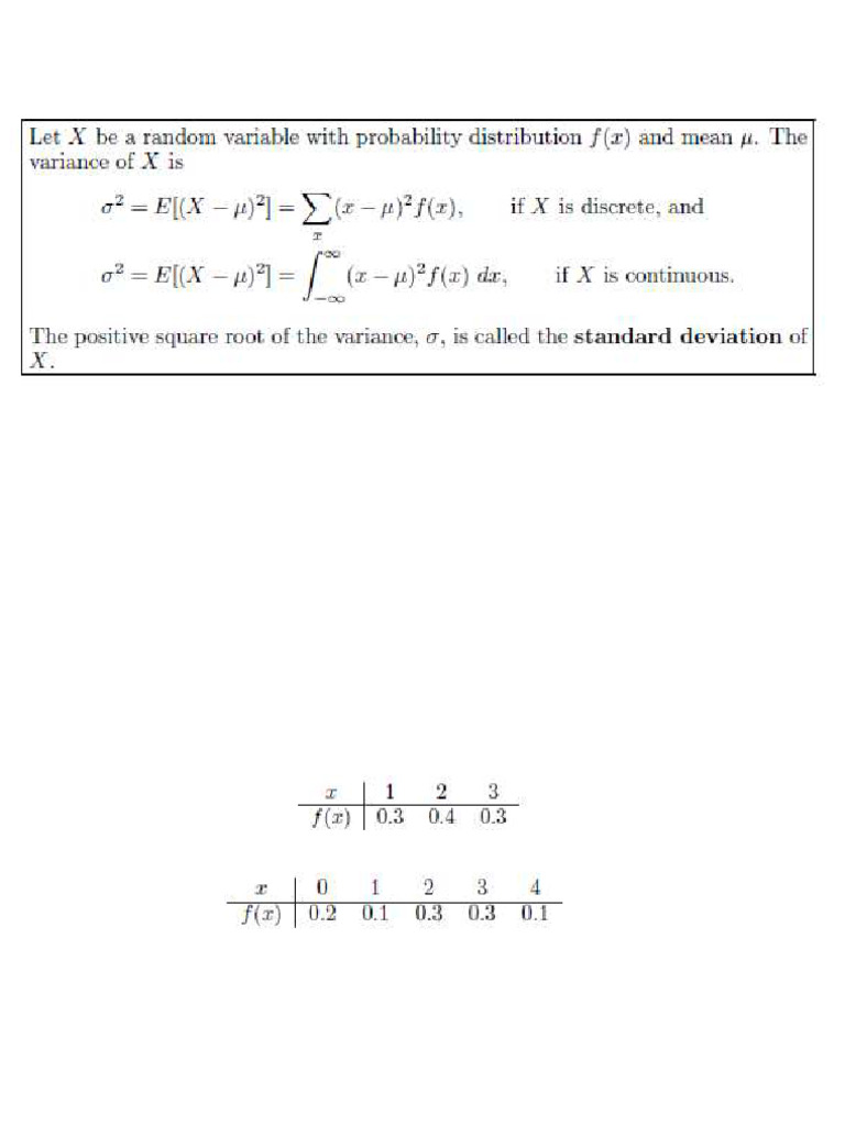 Variance and Covariance of Random Variables | PDF