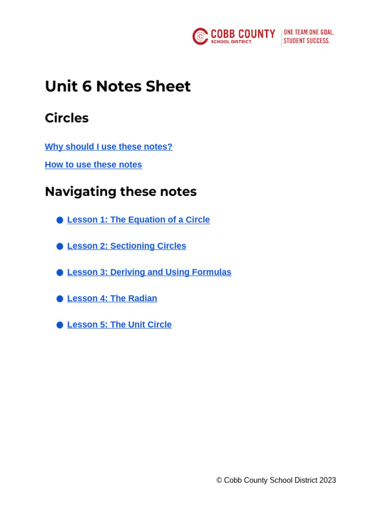 Geometry Notes on Circles and Angles | PDF | Circle | Angle