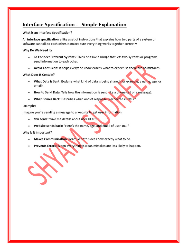 Understanding Interface Specifications | PDF