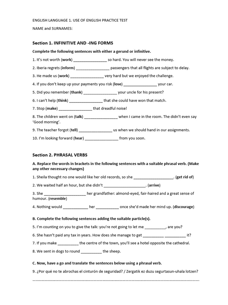 English Language Practice Test Guide | PDF | English Language ...