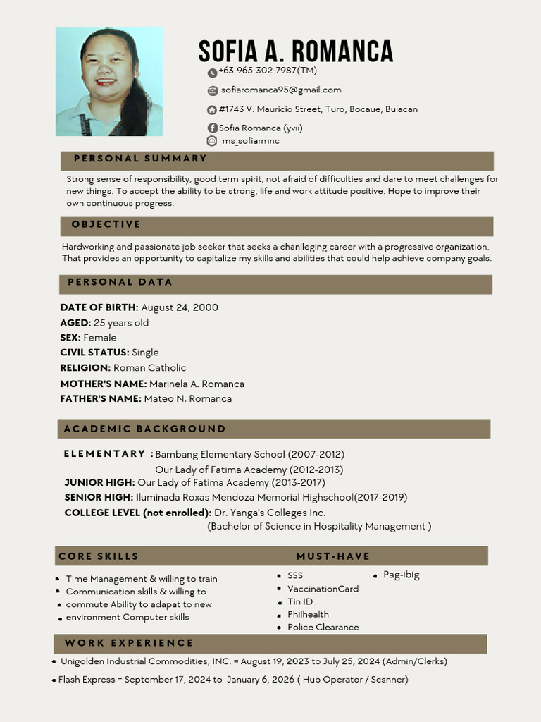 ROMANCE_SOFIA-Resume_20260119_180035_0000 | PDF