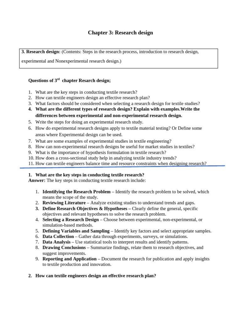 Chapter 3_ Research Design | PDF | Experiment | Design Of Experiments