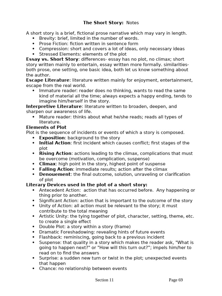 Understanding Short Story Elements | PDF | Plot (Narrative) | Essays