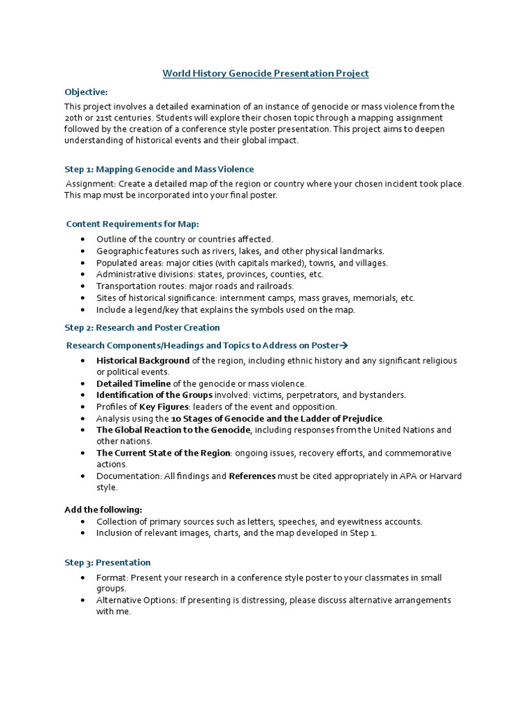 Genocide Research Presentation Project | PDF | Genocides | Citation