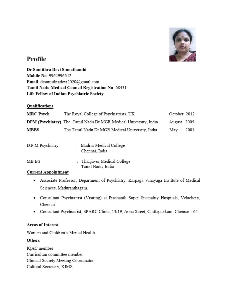 Sumi One Page CV 090924 | PDF