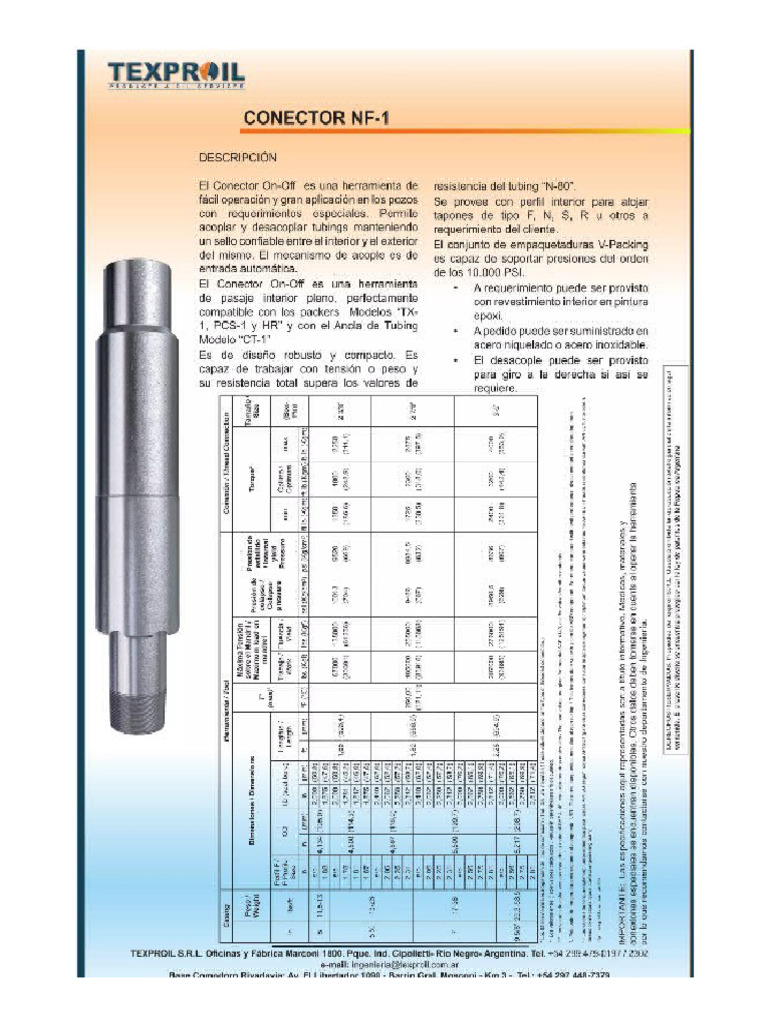 Conector NF-1 Texproil | PDF