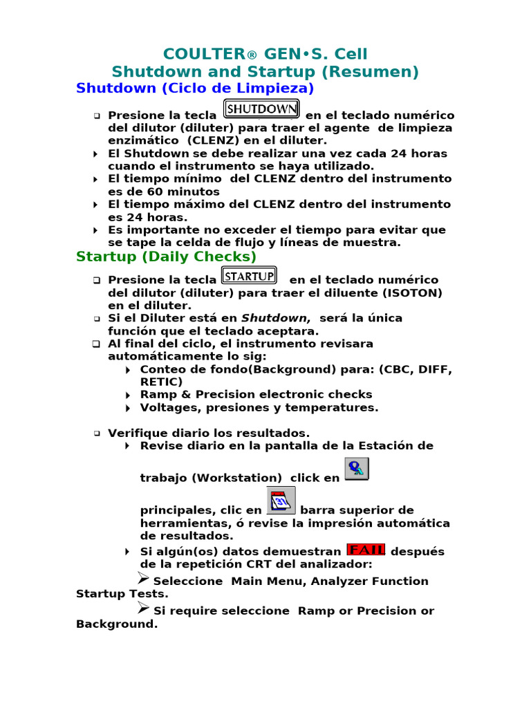 Shutdown y Startup | PDF