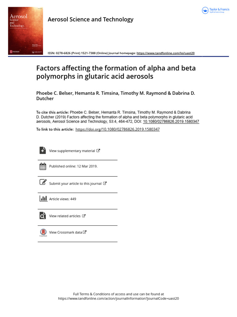 Factors affecting the formation of alpha and beta polymorphs in ...