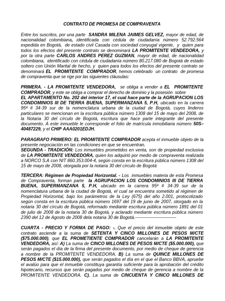 Promesa Tierra Buena | PDF | Hipotecas | Propiedad